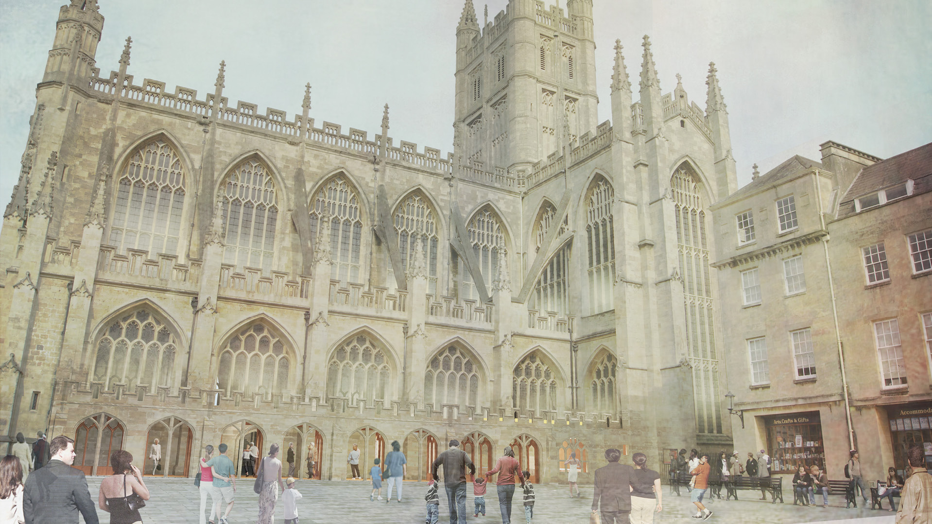 Michael Grubb Studio - Bath Abbey works start on site